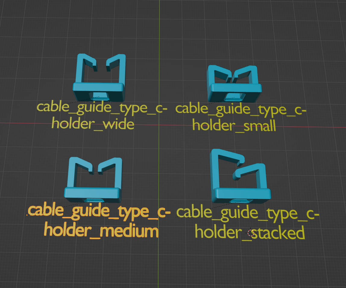 MakerGrid Cable Guides Type C by Weird Constructor | Download free STL ...