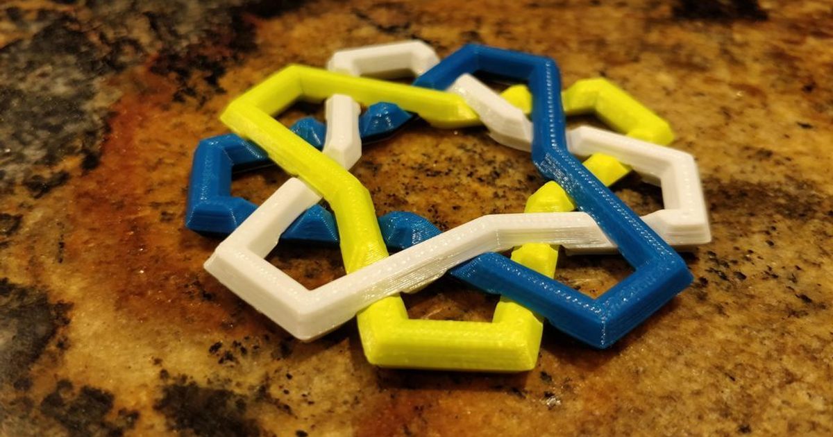 Multi-Material Interlocking Rings Puzzle by AbeFM | Download free STL ...