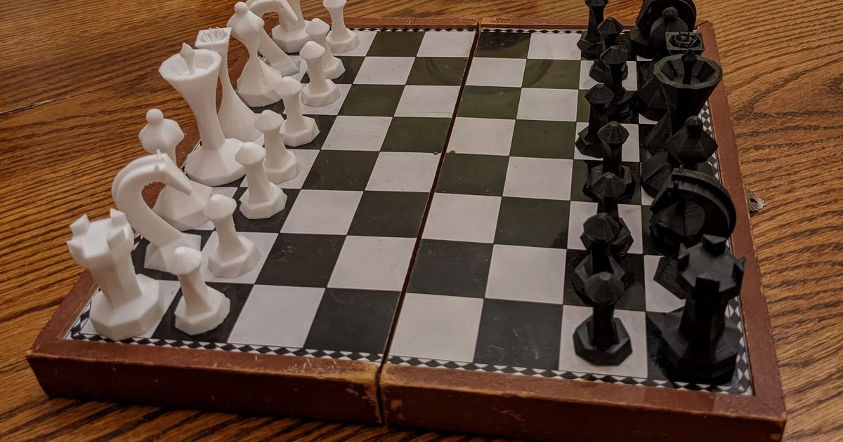 Geometric Chess Set by flamojamo | Download free STL model | Printables.com