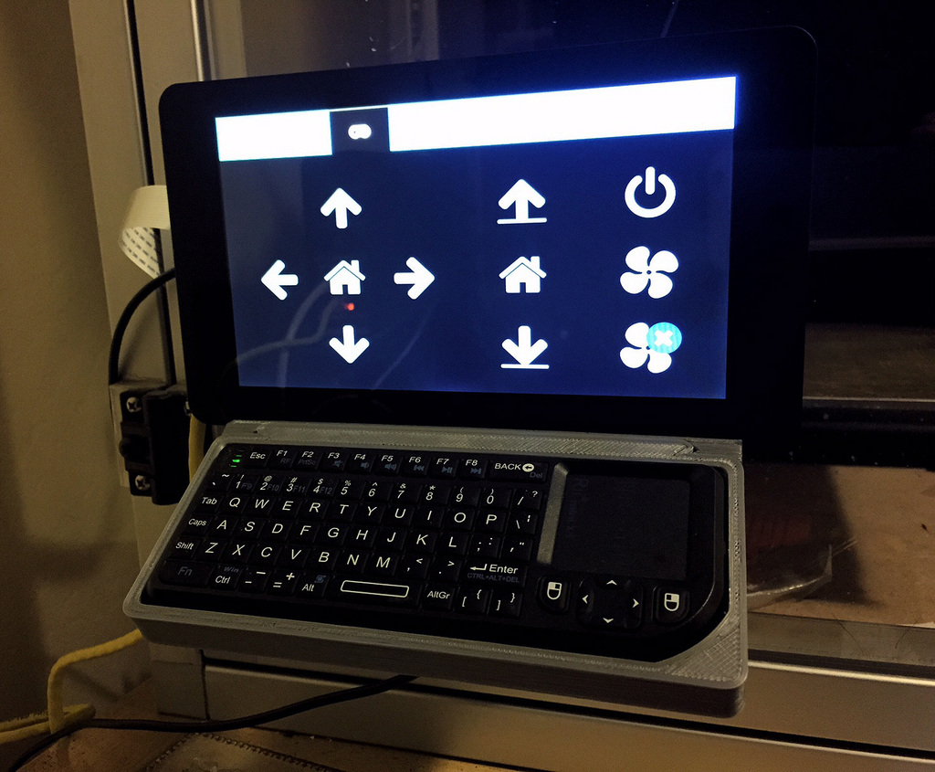 Raspberry Pi 7-Inch Touchscreen Mount with Keyboard Shelf by JonS ...