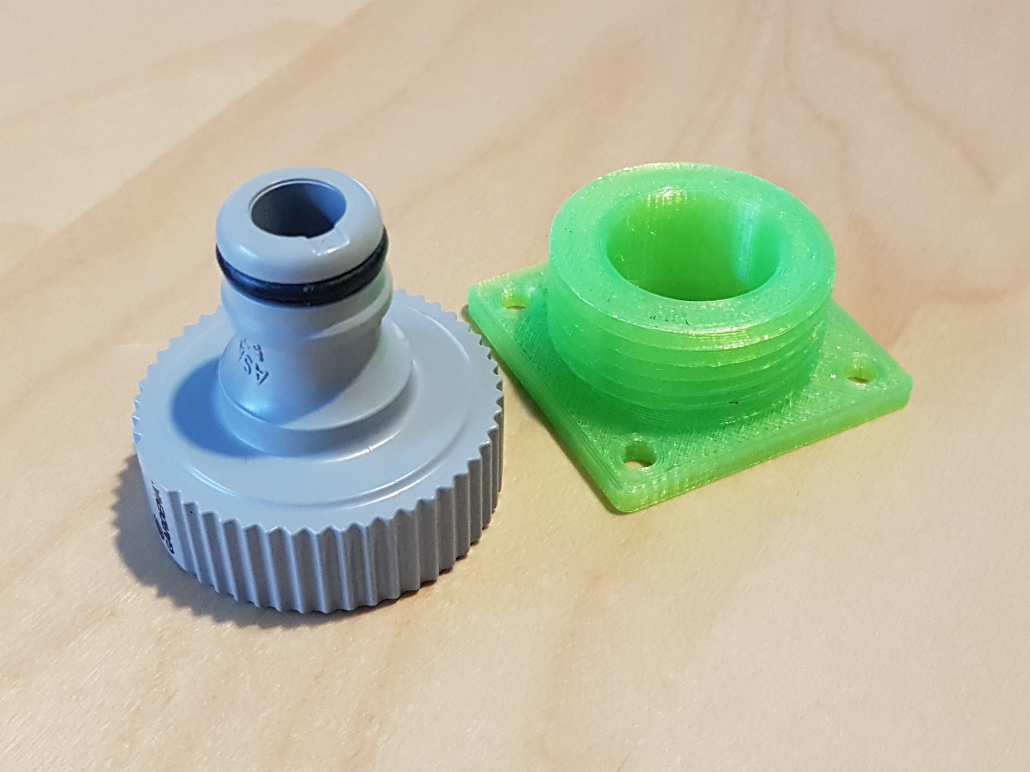 Water tap G1 thread to flange adapter by HD_Creator | Download free STL ...