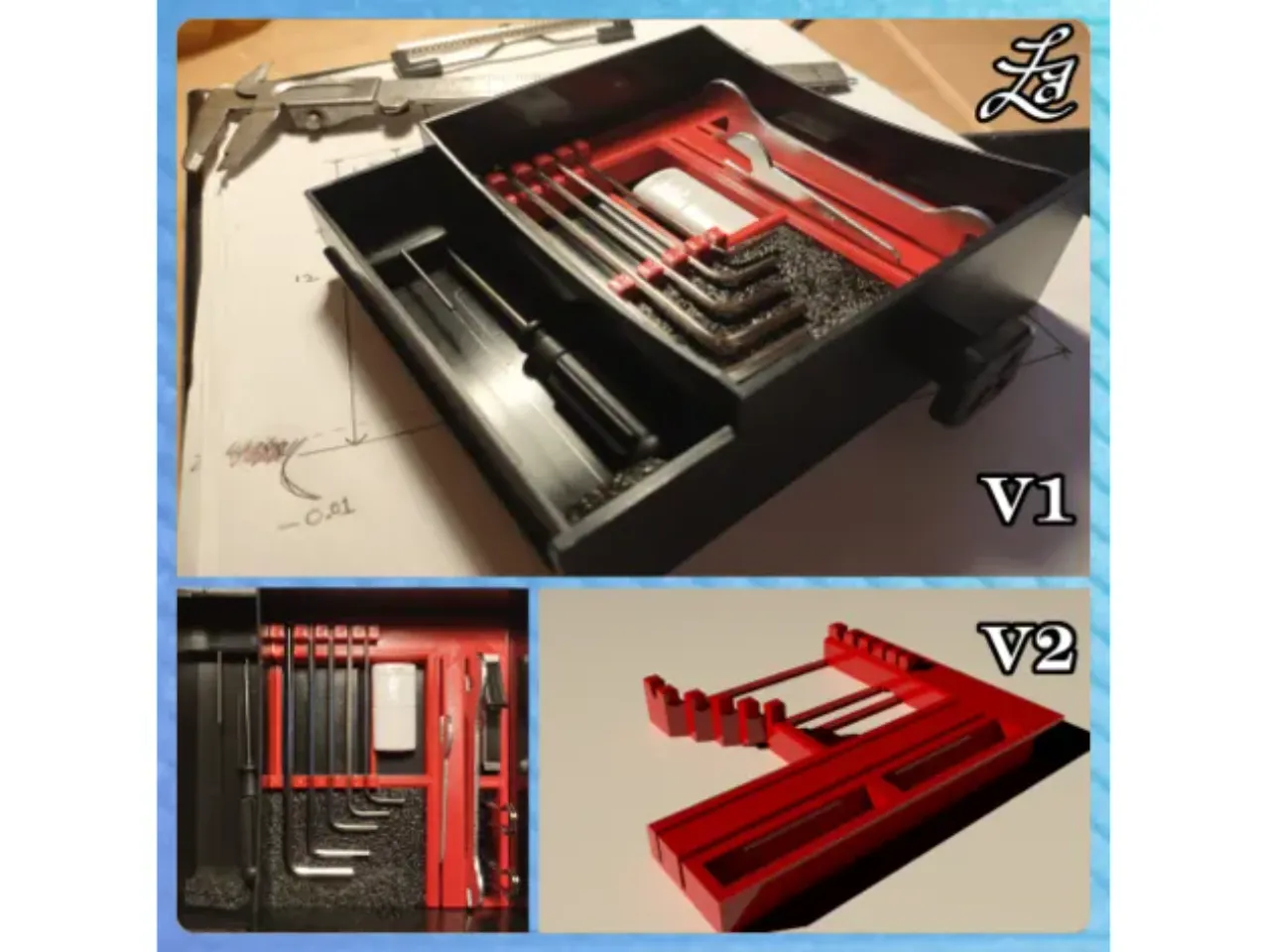 Ender 3 V2 - Drawer Organiser by ellegamee | Download free STL model ...