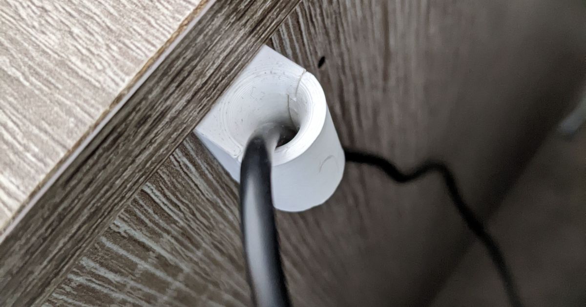 Semi Permanent Cable Guide / Holder for desk or nightstand by ...