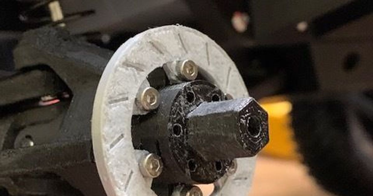 3DSets 2-piece brake rotor and hub by MC1457 | Download free STL model ...