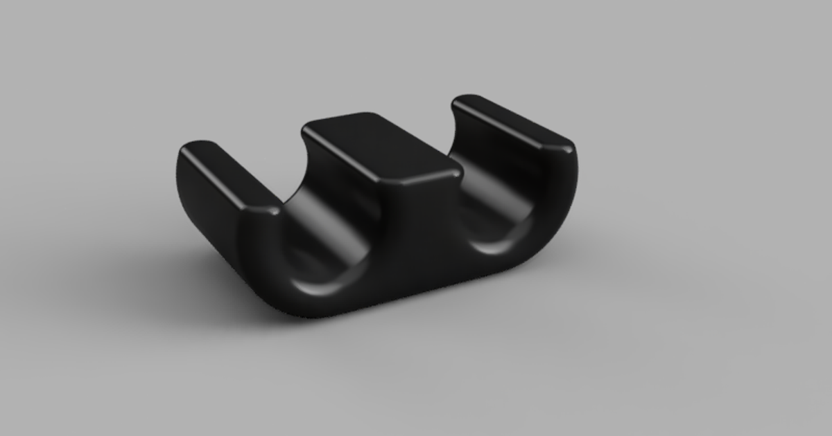 Two Monitor Cable Clip By Briedis Download Free Stl Model