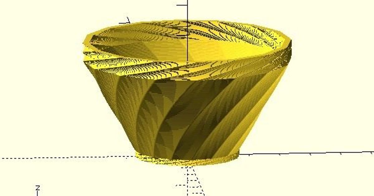 Small Planter - OpenSCAD file by Tilead | Download free STL model ...