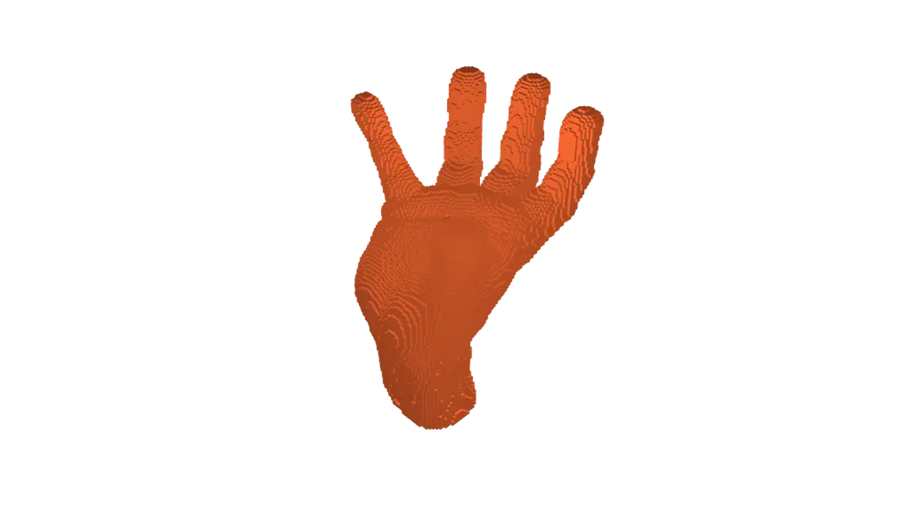 Voxel hand by DQ | Download free STL model | Printables.com