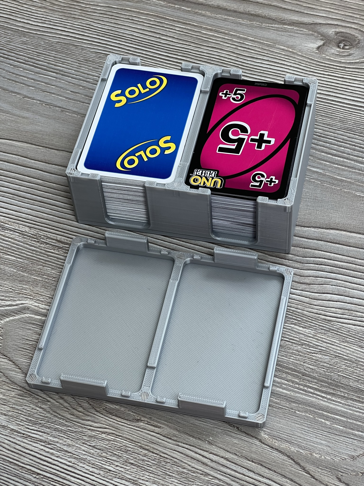 UNO card box / Solo box with optional magnets with colored logo - solo ...