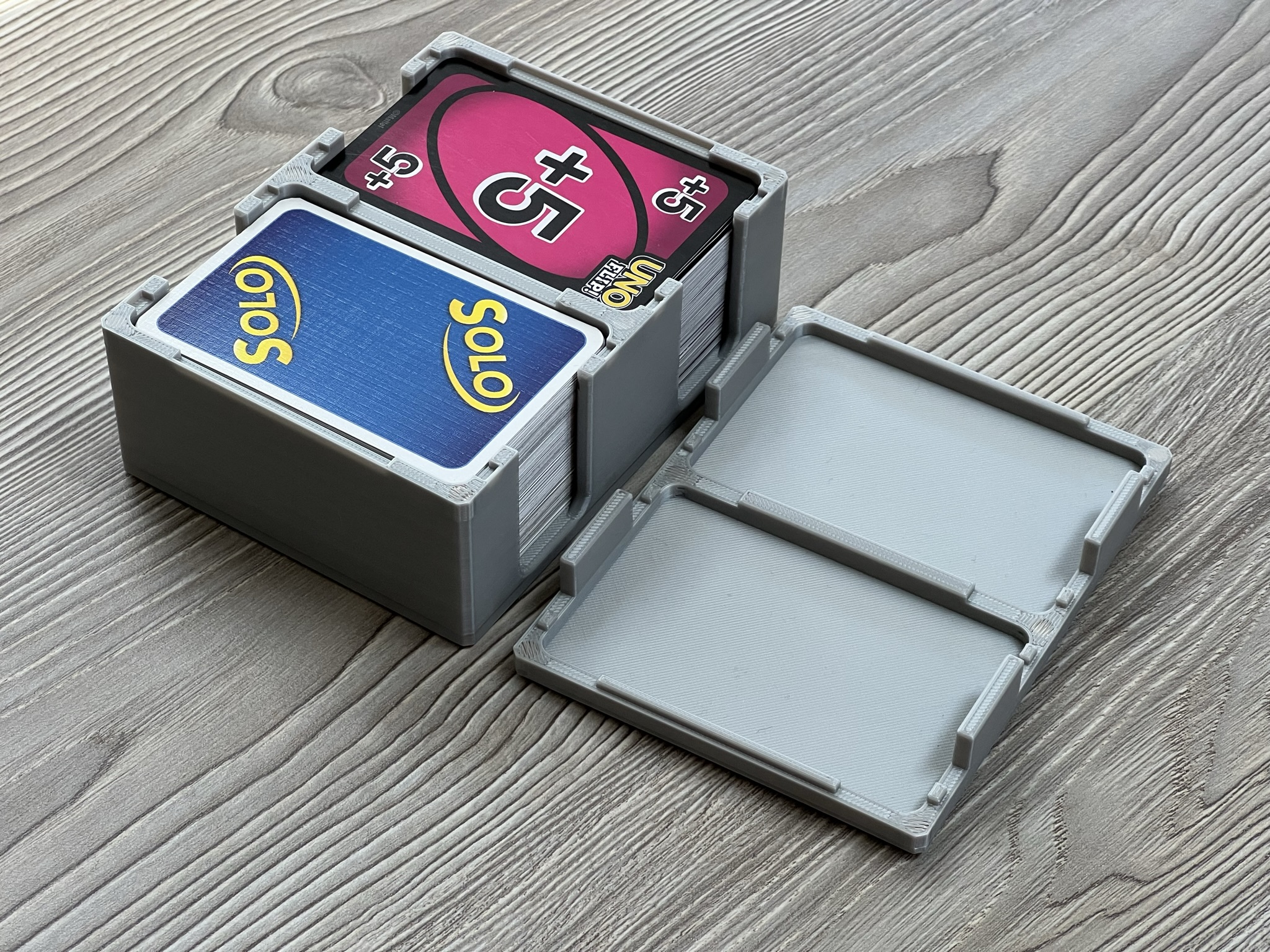 UNO card box / Solo box with optional magnets with colored logo - solo ...