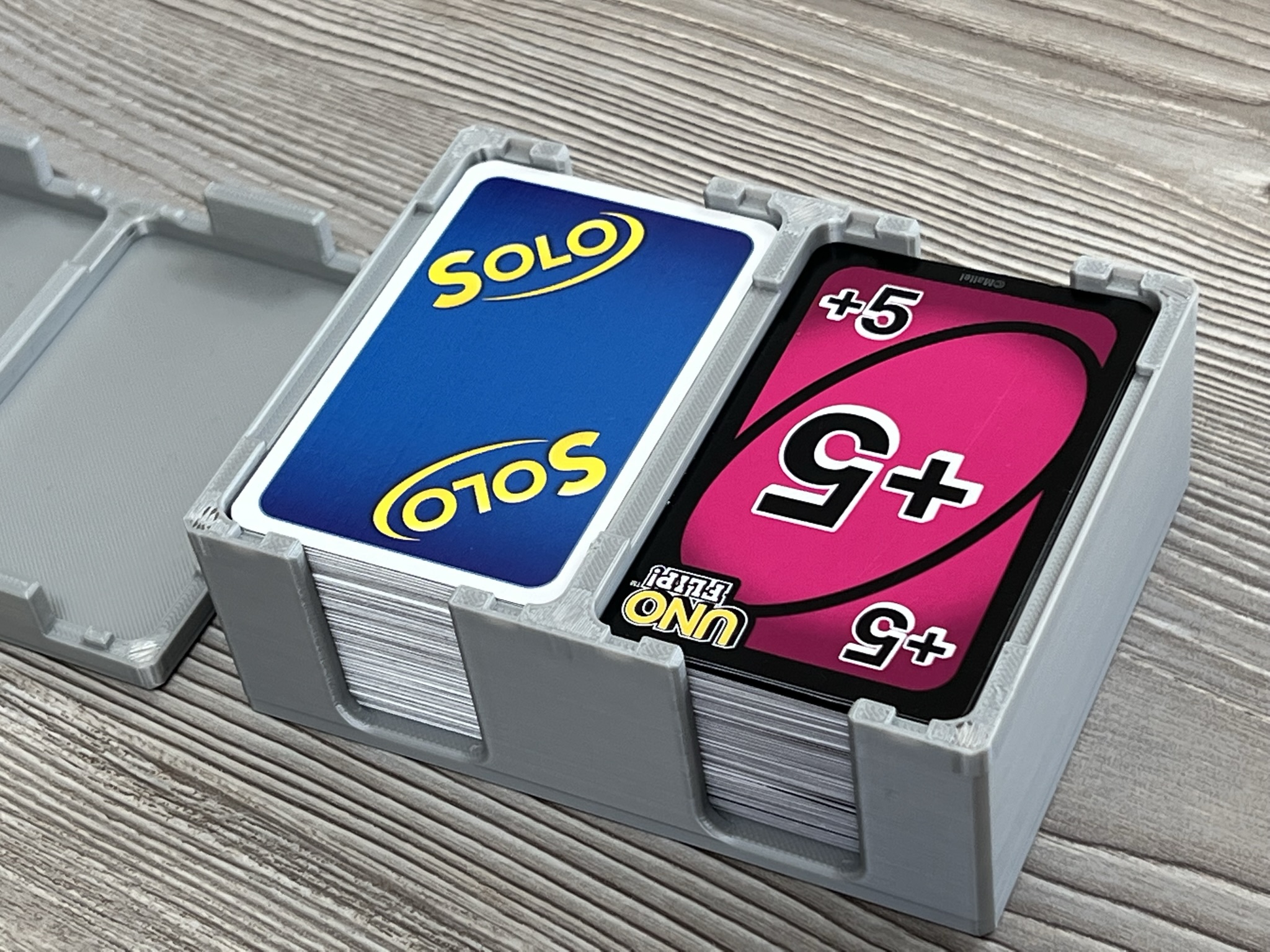 UNO card box / Solo box with optional magnets with colored logo - solo ...
