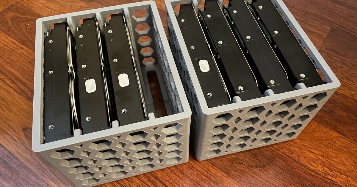 Stackable hard drive storage by Enigma | Download free STL model ...