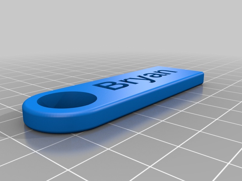 Bryan keychain by Rich L. | Download free STL model | Printables.com
