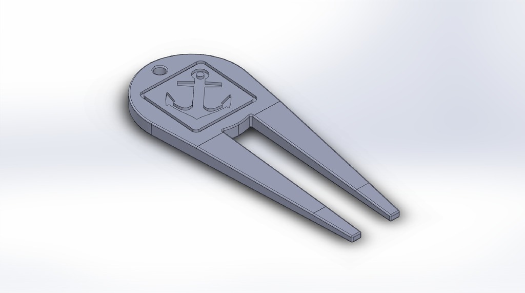 Golf Divot Tool, Anchor Logo by atypicalengineer808 | Download free STL ...