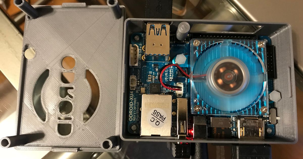 Odroid XU4 simple case improved by icefox | Download free STL model ...