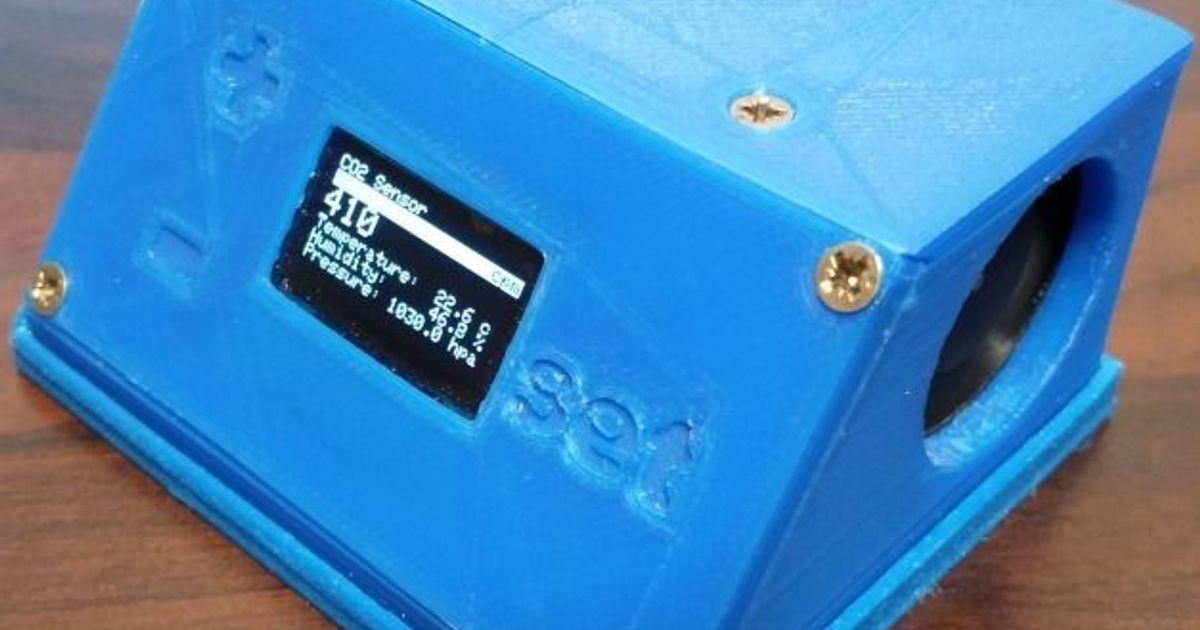 [IOT] ESP32 WLAN CO2 Air Quaility Meter by Xylen.C4 | Download free STL ...