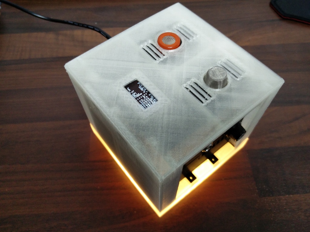 ESP8266 sensor box with OLED display and fine dust sensor by Xylen.C4 ...