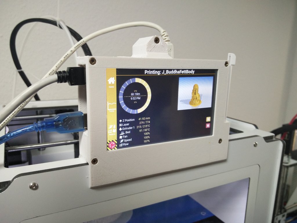 Ultimaker 2 Raspberry Pi 2&3 800x480 5" XPT2046 display case by Xylen ...