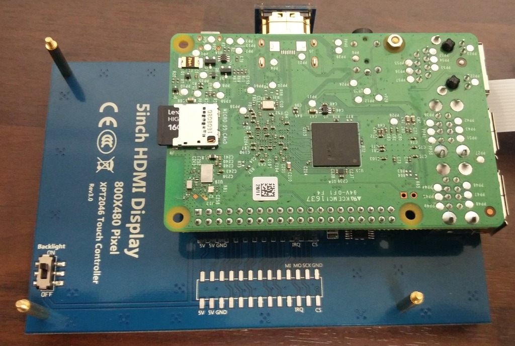 Raspberry Pi 2&3 800x480 5" XPT2046 display case [Version 1] by Xylen ...