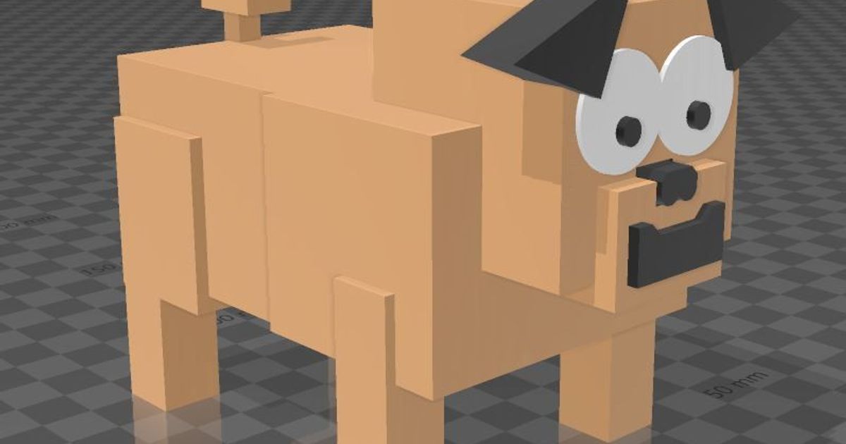 Blocky Pug by Fot717 | Download free STL model | Printables.com