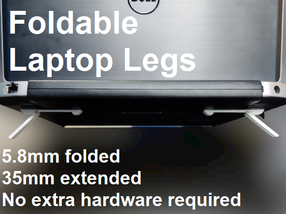 Universal Low-Profile Foldable Laptop Riser by jq910 | Download free ...