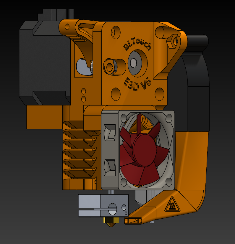 E3D V6 hotend with BLTouch for Linear guide and 2020 Extrusion by Dad's ...