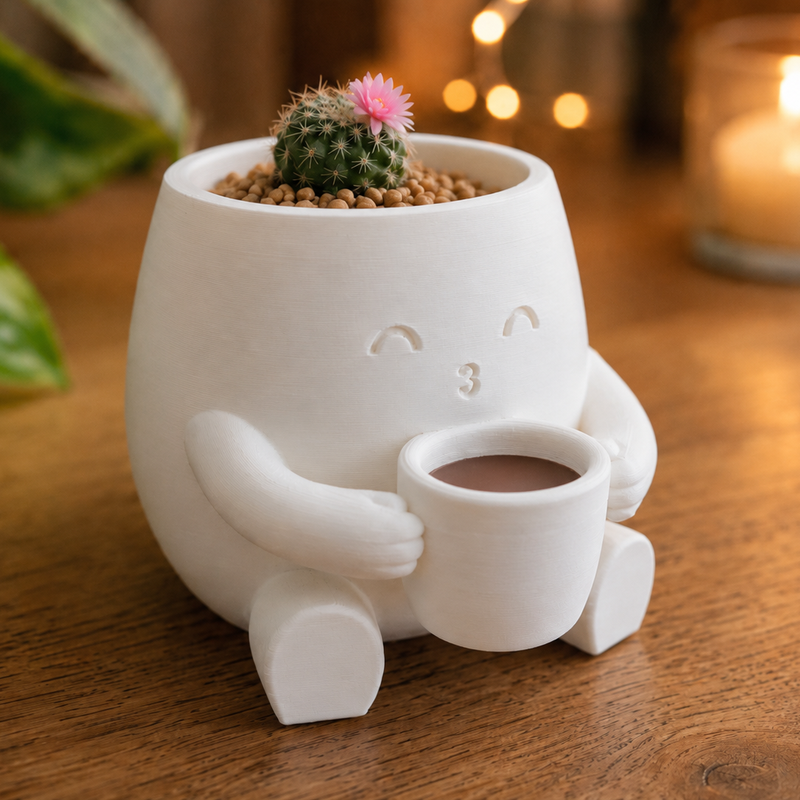 ＂Cuppa＂ Coffee Planter - Cute Decor by CozyCraftStudio | Download free ...