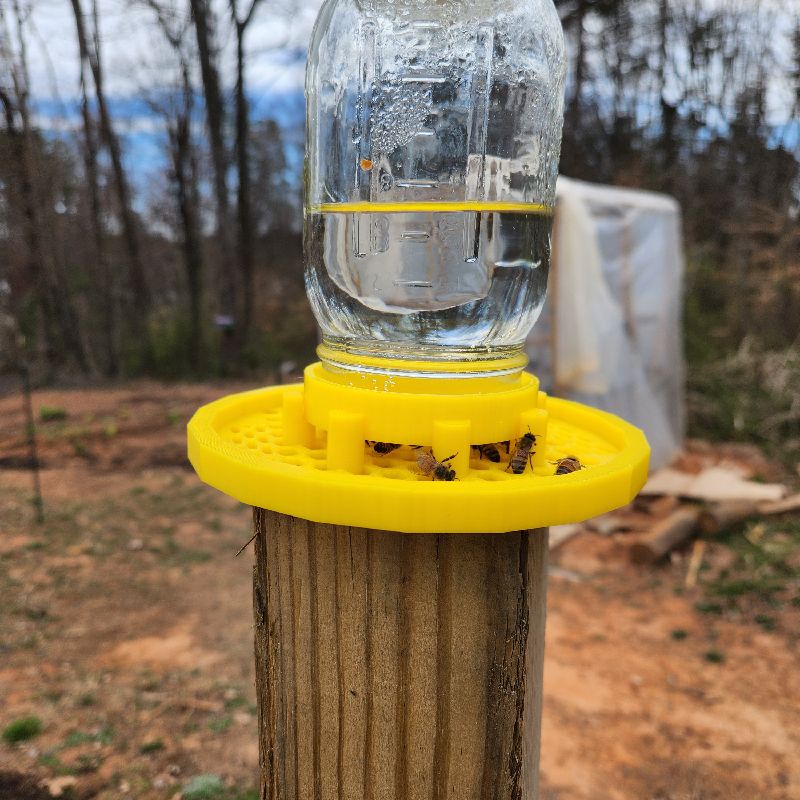 Bee Watering Station (reguiar mason jar) by SNUGS 3D DESIGN | Download ...