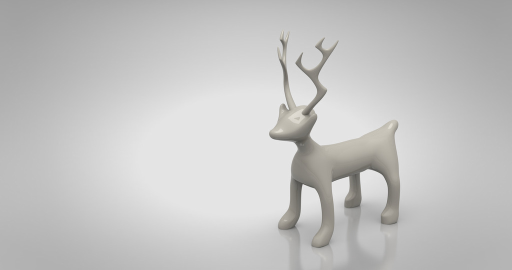 Antlered Creature Standing by SteedMaker | Download free STL model ...