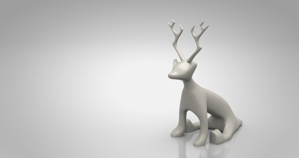 Antlered Creature Sitting by SteedMaker | Download free STL model ...
