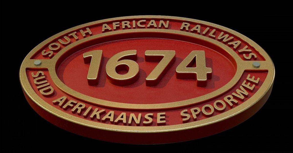 South African Railways Plaque by SteedMaker | Download free STL model ...