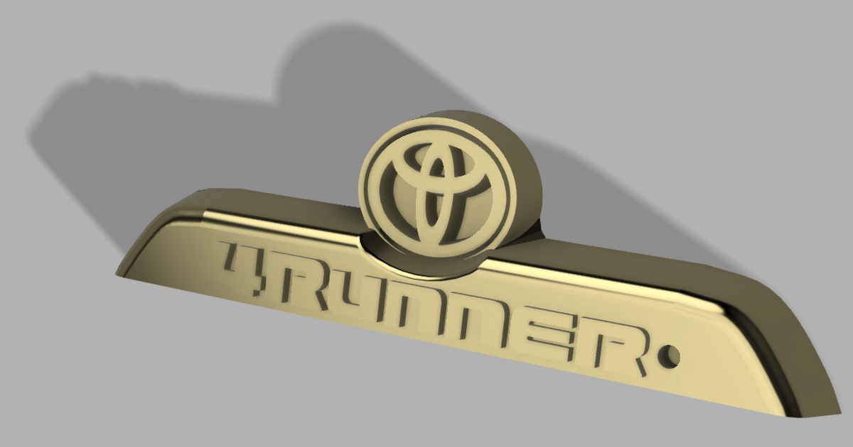 RC 4Runner Rear Emblem by Tomoaki Shimazu | Download free STL model ...