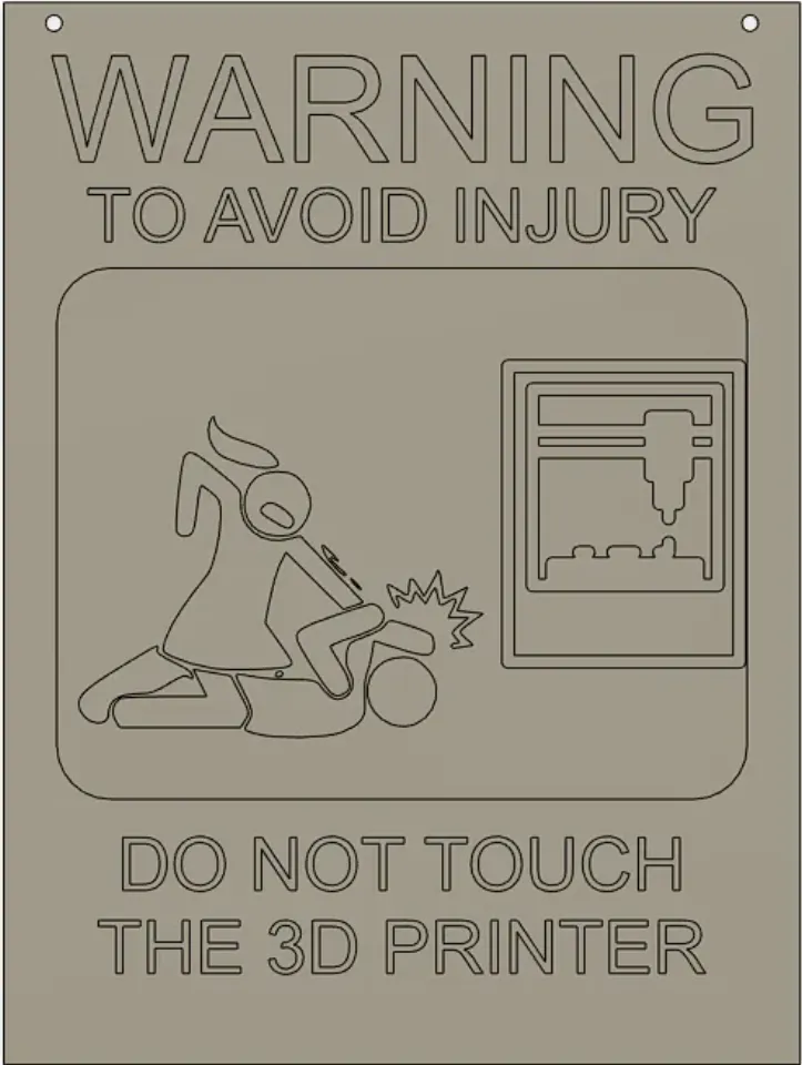 Don't Touch the Printer by Madison | Download free STL model ...