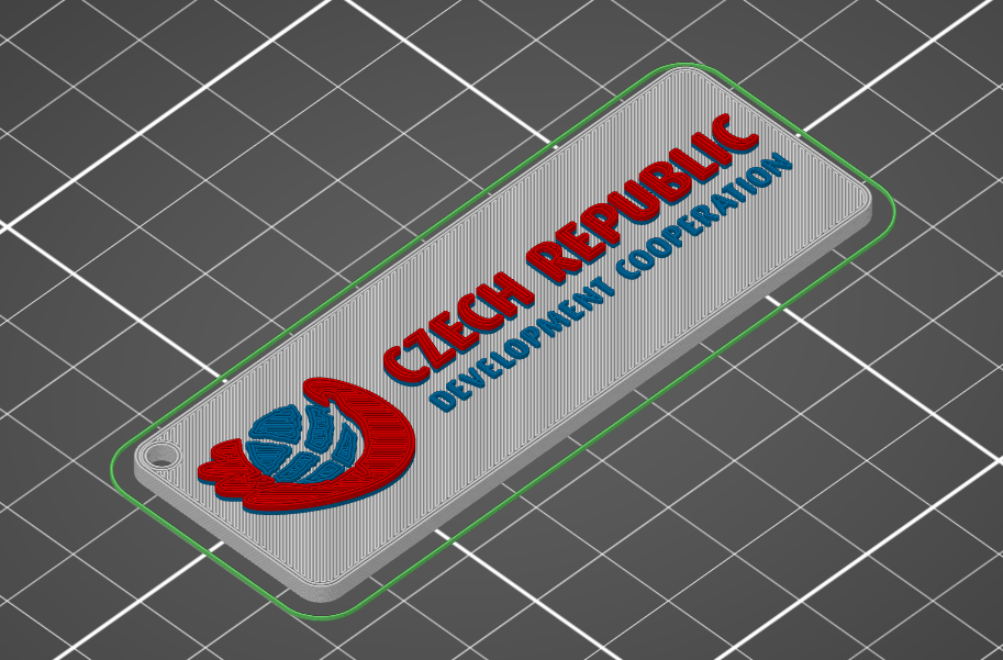 Czech Republic Development Cooperation Key chain by Make3D Company ...