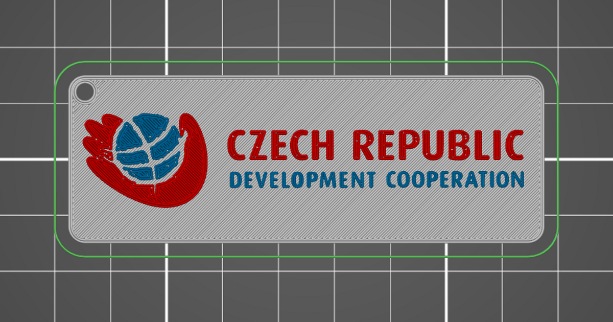 Czech Republic Development Cooperation Key chain by Make3D Company ...