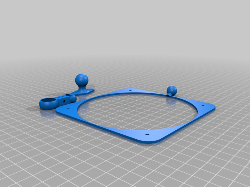 120mm Articulated Ball Joint Fan Mount by lv2drv | Download free STL ...
