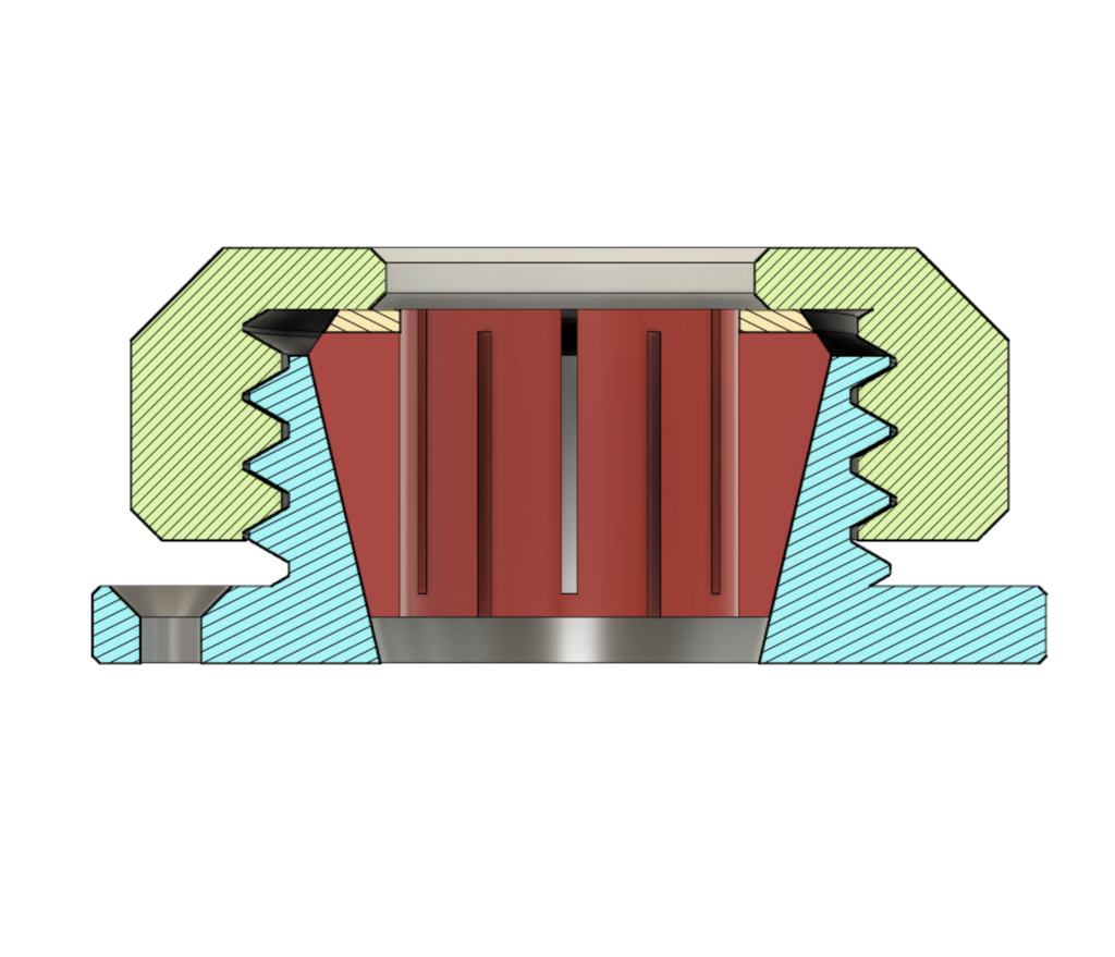 Shaft Compression Fitting for Through Hole / Panel Mount Installation ...
