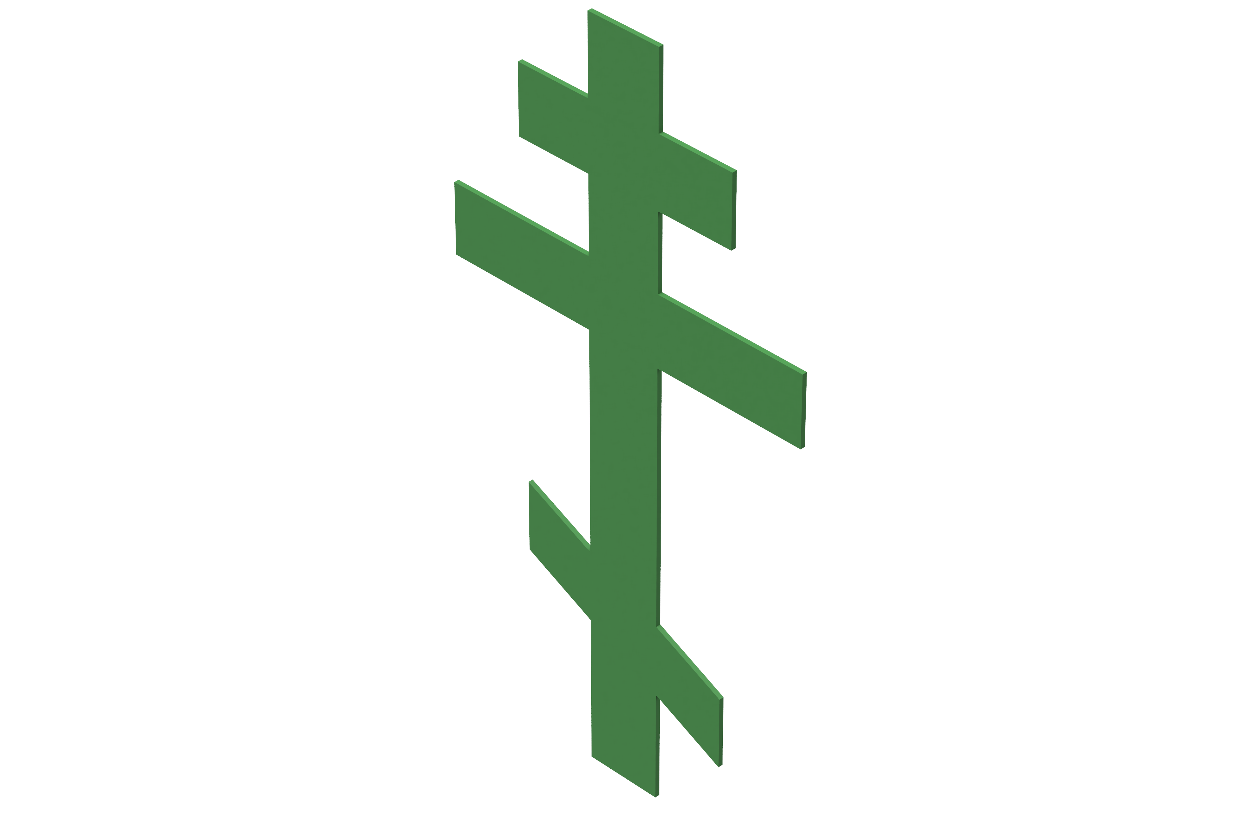 Byzantine or Orthodox 3 bar Cross by Liturgical 3D | Download free STL ...