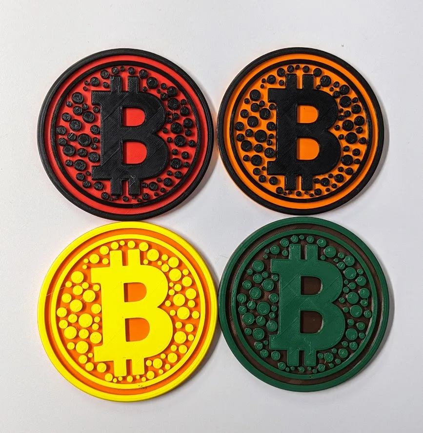 Thee Bitcoin Coaster by CryptoCloaks | Download free STL model ...