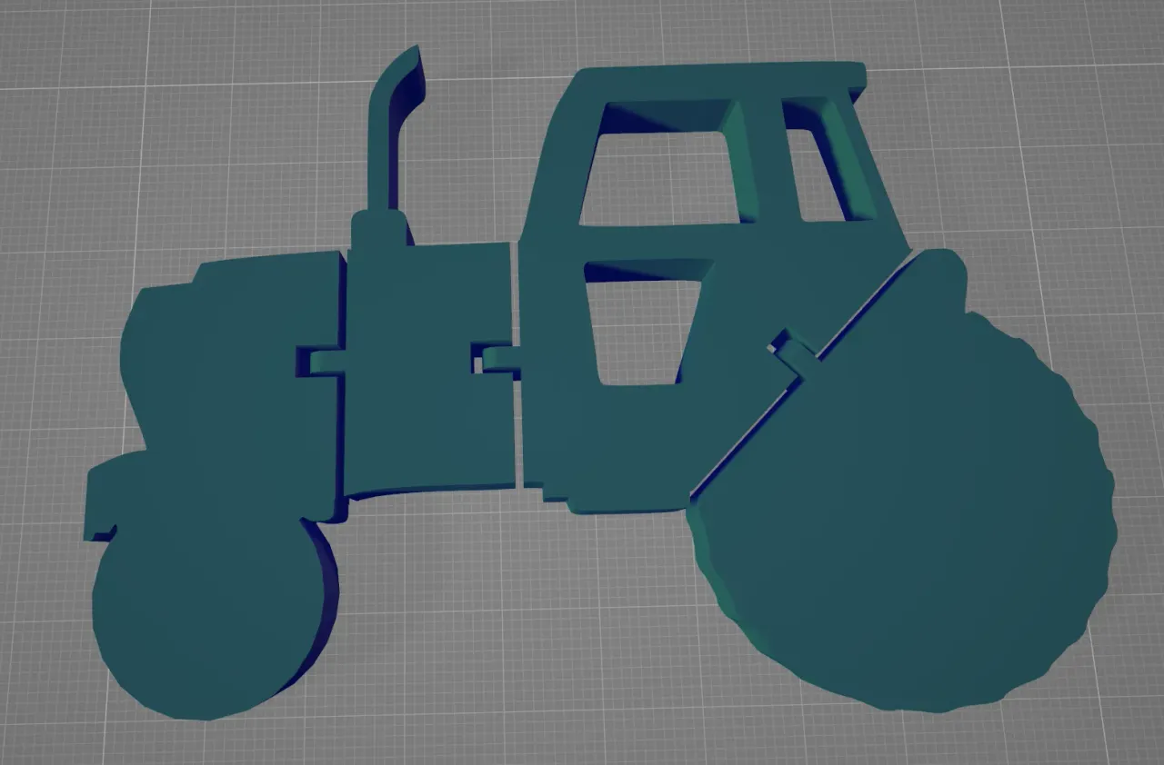 Articulated Tractor by Dinyu | Download free STL model | Printables.com