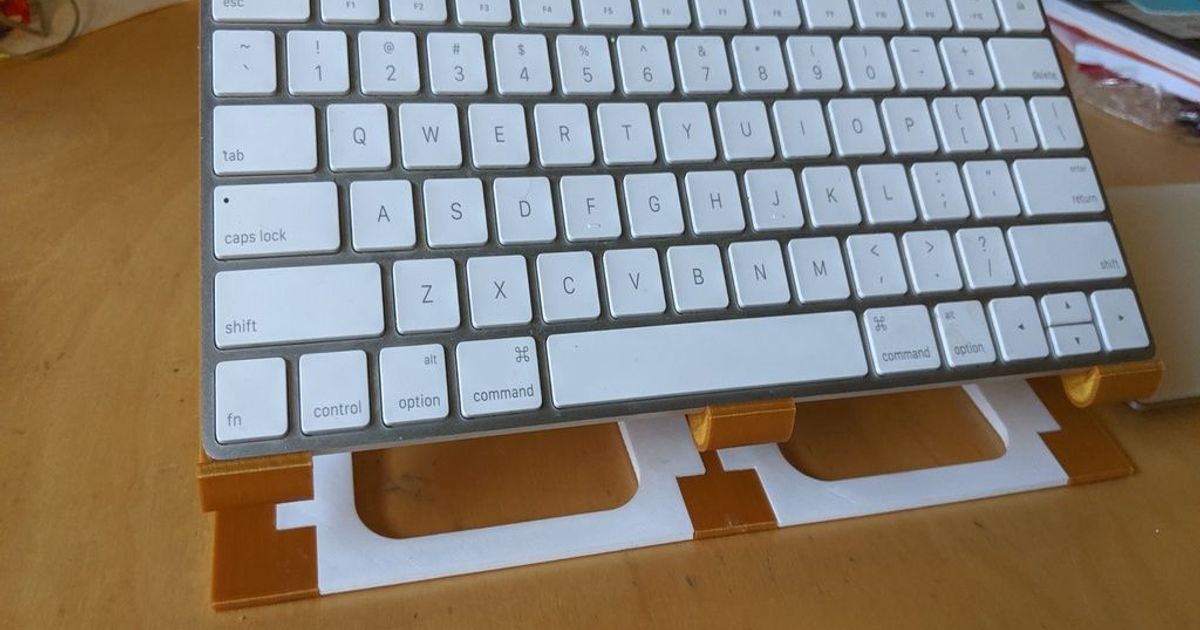Mac Keyboard (Lower) Riser Stand with Angle by DorffMeister | Download ...