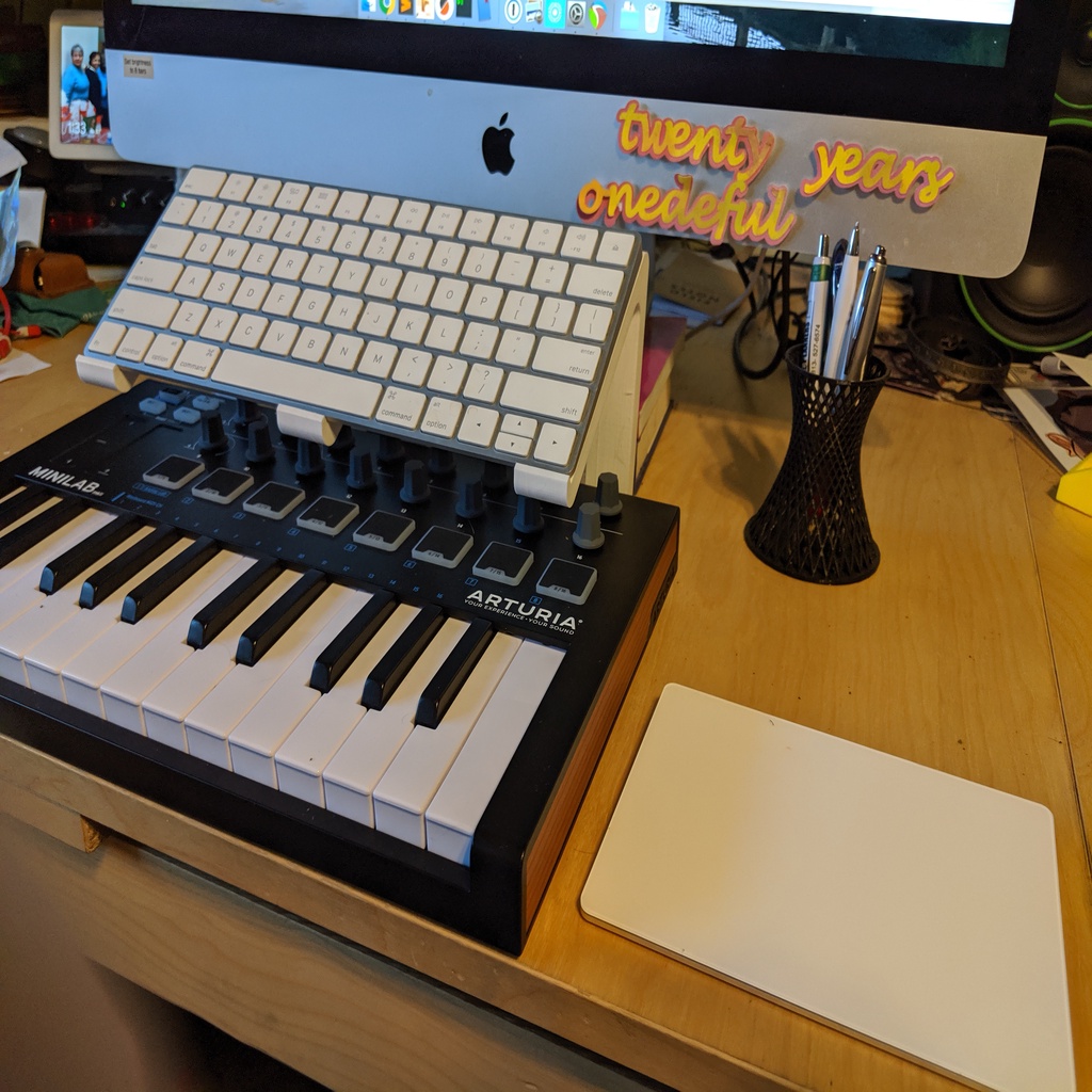 Mac Keyboard Riser Stand with Angle by DorffMeister | Download free STL ...