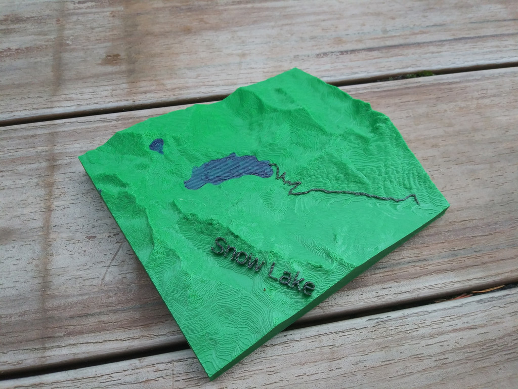 Snow Lake 3D Trail Map - PNW Hiking Trail by Jay Speidell | Download ...