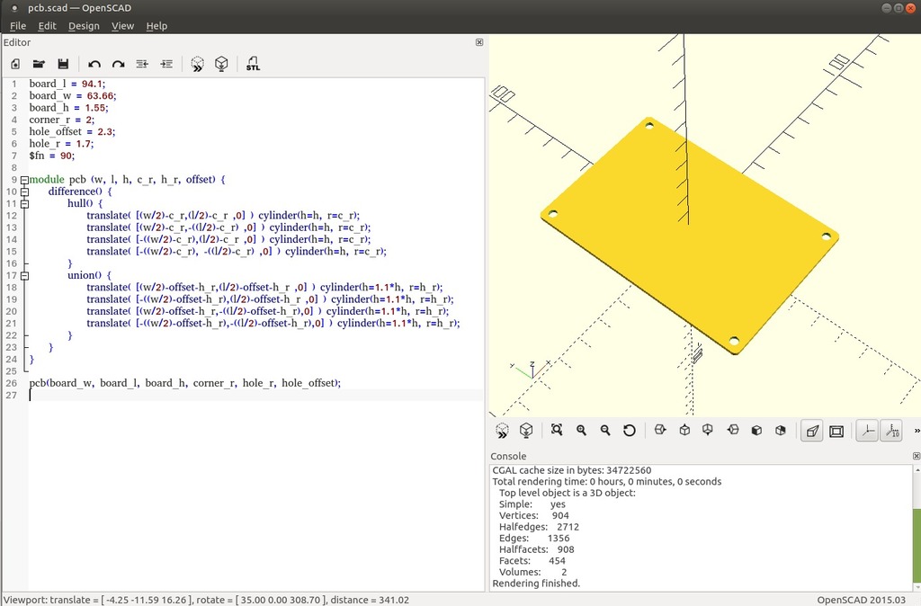 Customize a PCB with SCAD by Jay Speidell | Download free STL model ...