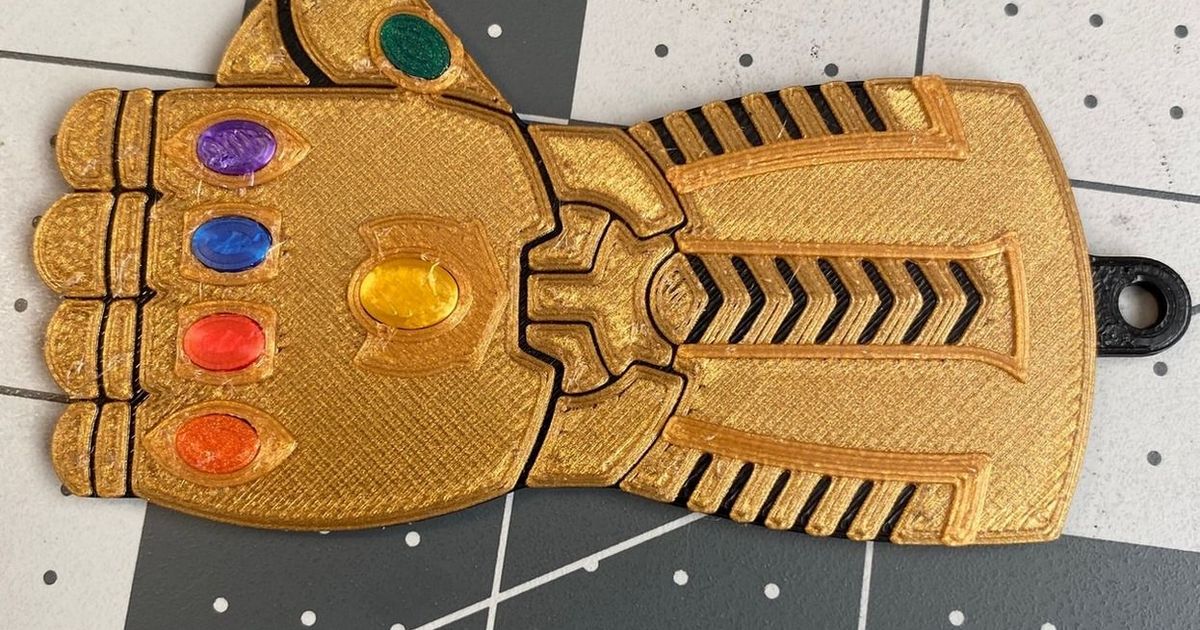 Infinity Gauntlet Keychain by nerdyviews | Download free STL model ...