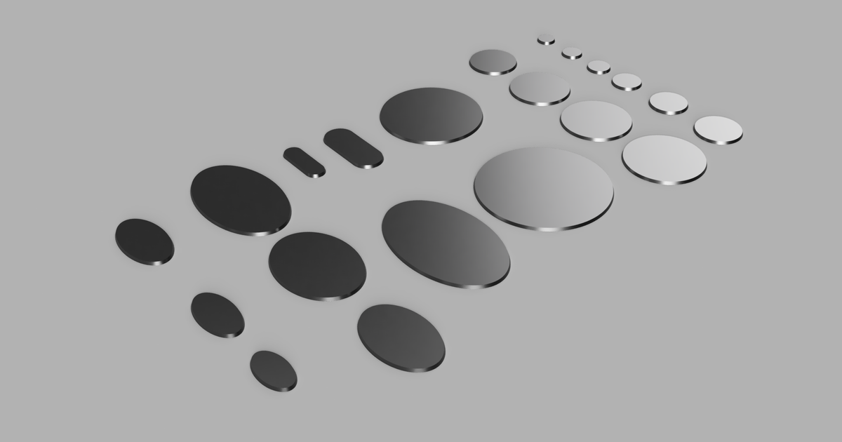 Miniature Bases in Warhammer Sizes by pidgeon_pete | Download free STL ...