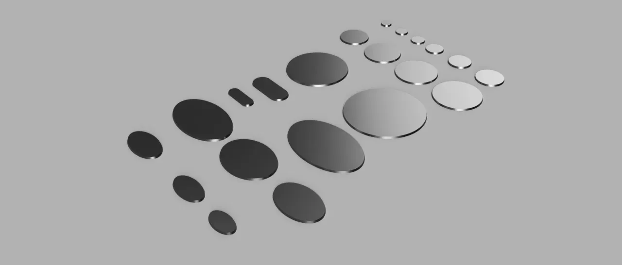 Miniature Bases in Warhammer Sizes by pidgeon_pete | Download free STL ...