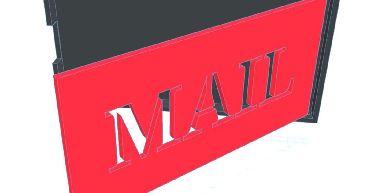 Mailbox Flag - Front mount, flip out by RichardCheesing | Download free ...