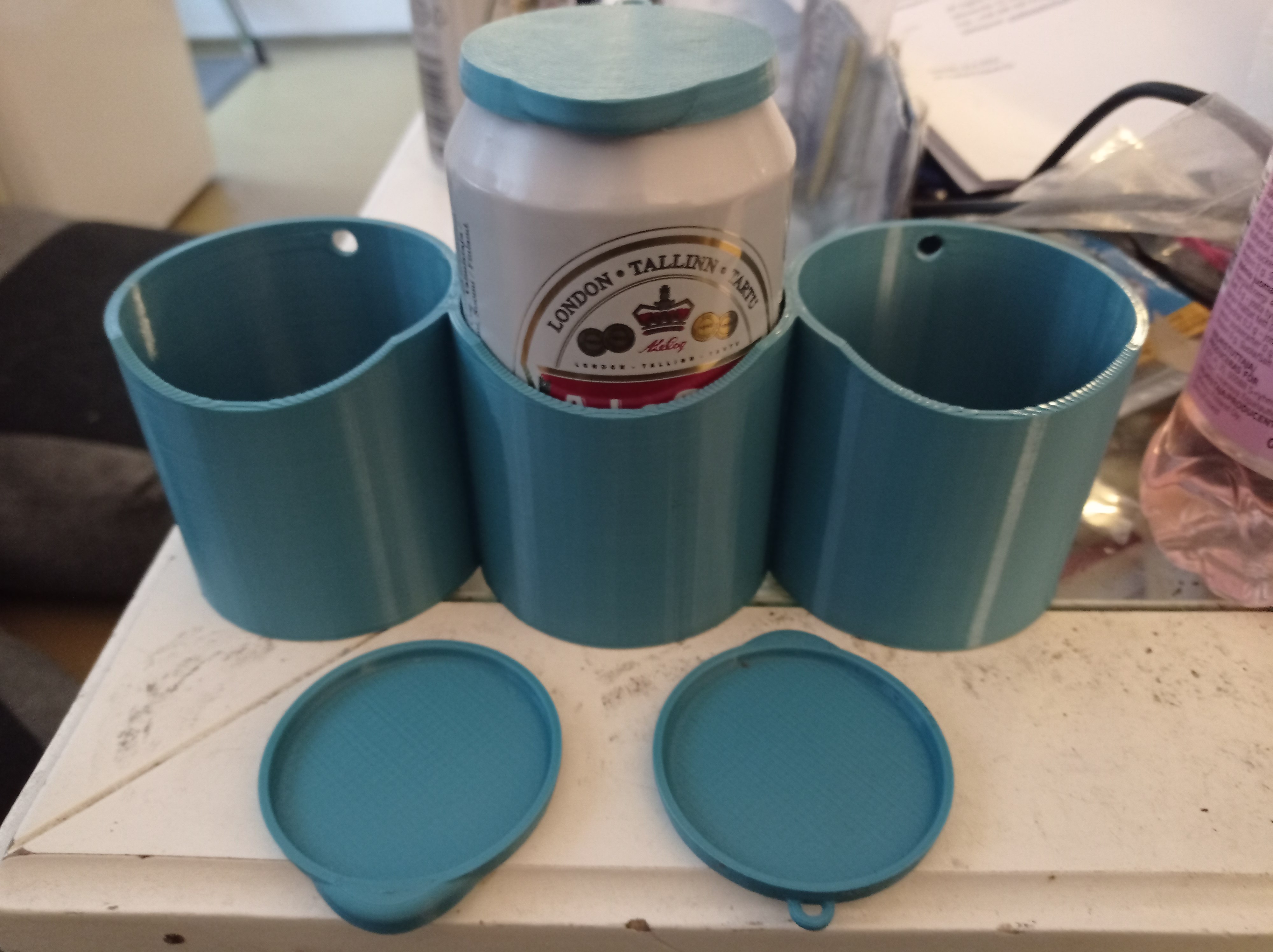 Triple can holder by Komia custom | Download free STL model ...