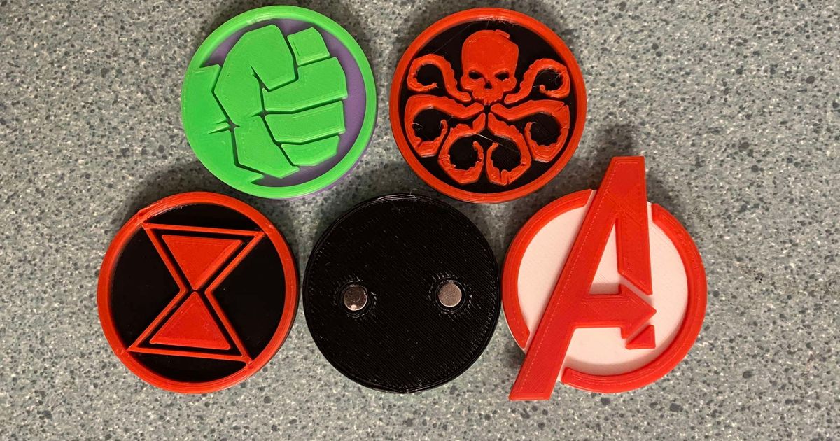 Marvel Magnets by colive | Download free STL model | Printables.com
