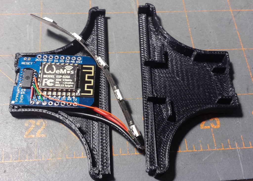 WeMos D1 Mini ESP8266 LED Bar Case by Clough42 | Download free STL ...